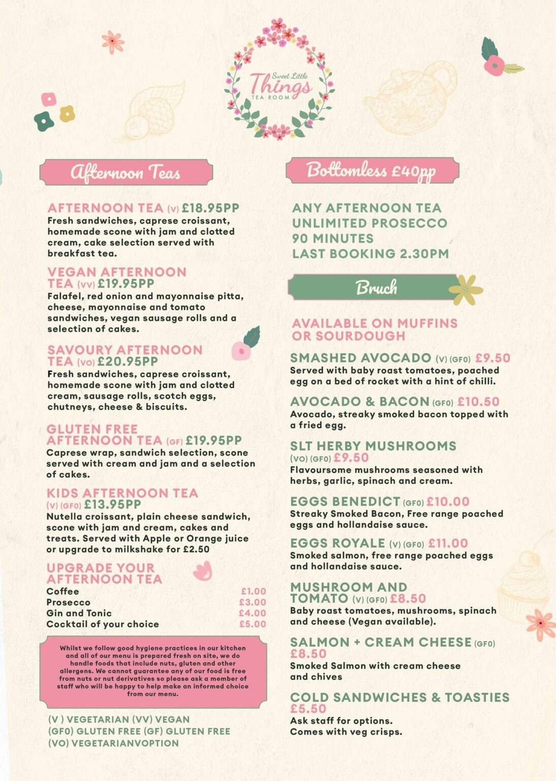 Menu’s – Sweet Little things